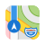 Icône Apple Map dans le style Color