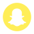 Snapchat Circled Logo icon in Color Style
