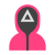 Squid Game Triangle Guard icon in Color Style