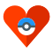Heart Pokemon icon in Color Style