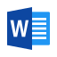 MS Word Icon im Farbe Stil