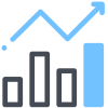 Combo Chart icon in Pastel Style