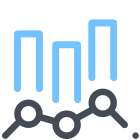 Combo Chart icon in Pastel Style