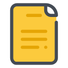Yellow File icon in Pastel Style