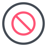 Unavailable icon in Pastel Style