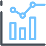 Combo Chart icon in Pastel Style