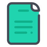Green File icon in Pastel Style