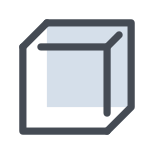 Orthogonal View icon in Pastel Style