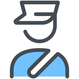 Zoll Icon im Blue UI Stil