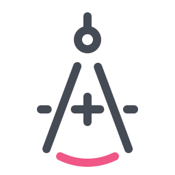 Zirkel Icon im iOS Glyph Stil