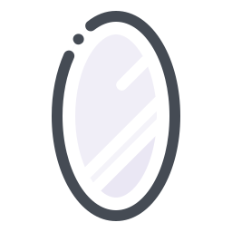 Interior Mirror icon in Color Glass Style