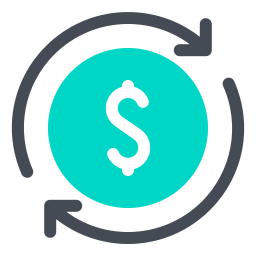 Money Circulation icon in Gradient Line Style