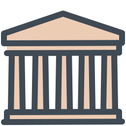 Parthenon icon in Pastel Style