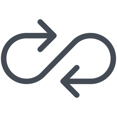Infinity Arrow icon in Pastel Style