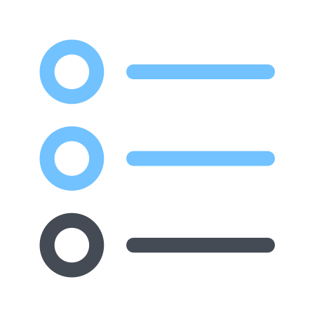 List icon in Pastel Style