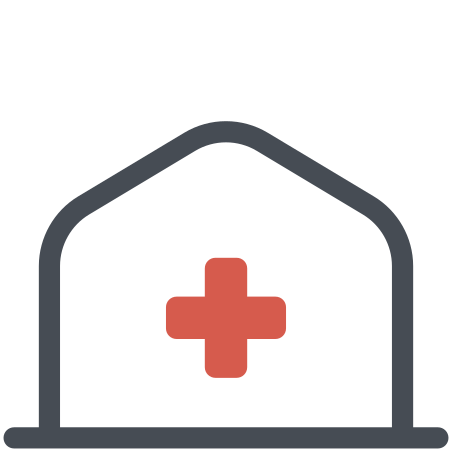 Military Hospital icon in Pastel Style
