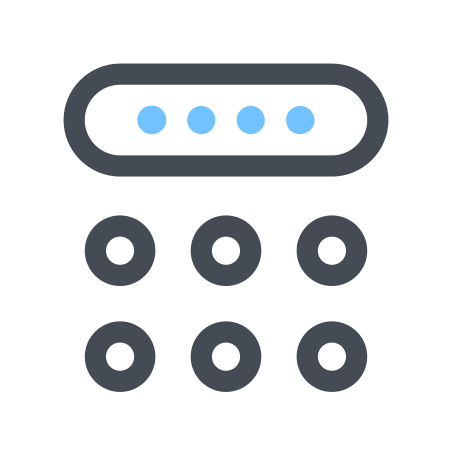 Pincode Keyboard icon in Pastel Style