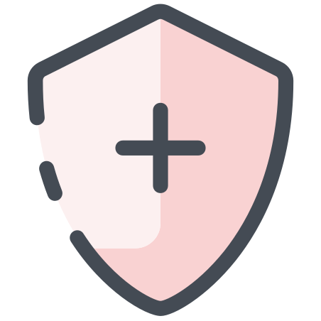Plus Shield icon in Pastel Style