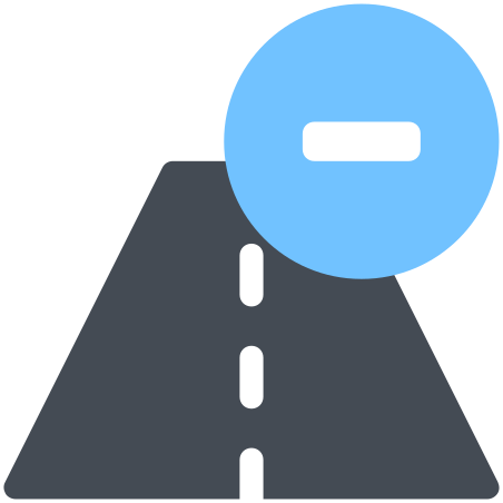 Road Closure icon in Pastel Style