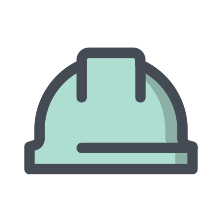 Safety Hat icon in Pastel Style