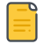 Yellow File icon in Pastel Style
