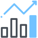 Combo Chart icon in Pastel Style