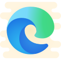 Microsoft Edge icon in Cute Clipart Style