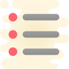 Bulleted List icon in Cute Clipart Style