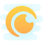 Crunchyroll icon in Cute Clipart Style