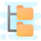 Folder Tree icon in Cute Clipart Style