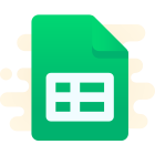 Google Sheets icon in Cute Clipart Style