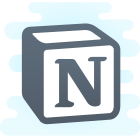 Notion icon in Cute Clipart Style