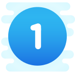 Level 1 icon in Cute Clipart Style
