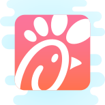 Chick-fil-A icon in Cute Clipart Style