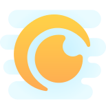 Crunchyroll icon in Cute Clipart Style