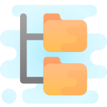 Folder Tree icon in Cute Clipart Style