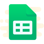 Google Sheets icon in Cute Clipart Style