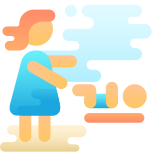 Mother Room icon in Cute Clipart Style