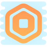 Robux icon in Cute Clipart Style
