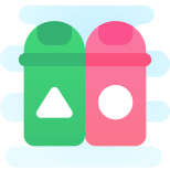 Waste Separation icon in Cute Clipart Style