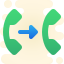 Call Transfer icon in Cute Outline Style