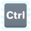 Ctrl icon in Cute Outline Style