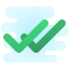 Double Tick icon in Cute Outline Style