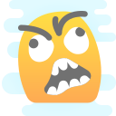 Angry Face Meme icon in iOS Style