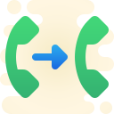Call Transfer icon in Cute Outline Style