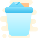 Full Trash icon in Cute Color Style