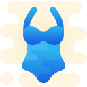 Badeanzug Icon im Blue UI Stil