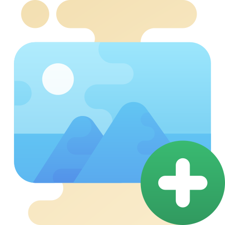 Add Image icon in Cute Clipart Style