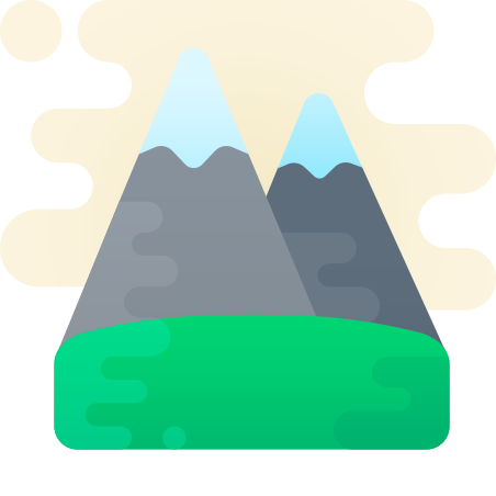 Alps icon in Cute Clipart Style