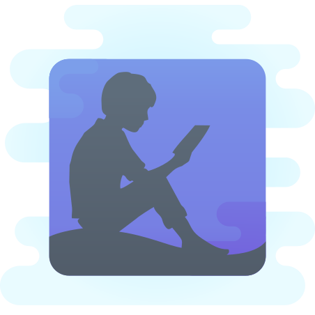 Amazon Kindle icon in Cute Clipart Style